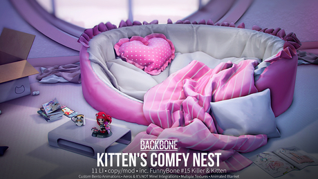 Second Life Marketplace - BackBone Kitten's Comfy Nest - PG